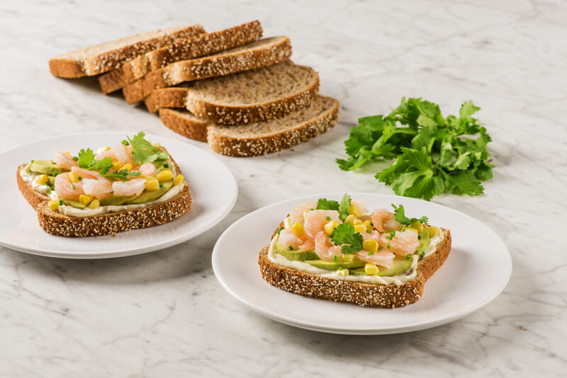 Sandwich aux crevettes, à l'avocat et à la coriandre | Bon Matin